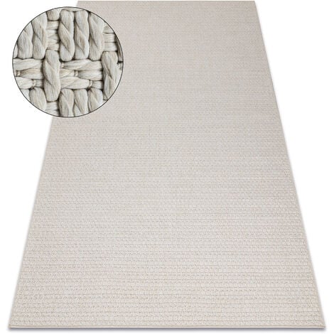 Carpet ORIGI 3561 cream - flat-woven SISAL string beige 58x100 cm