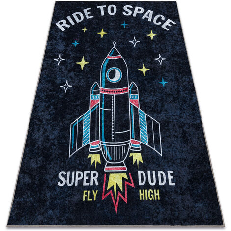 JUNIOR 52069.801 washing carpet Space, rocket for children anti-slip ...