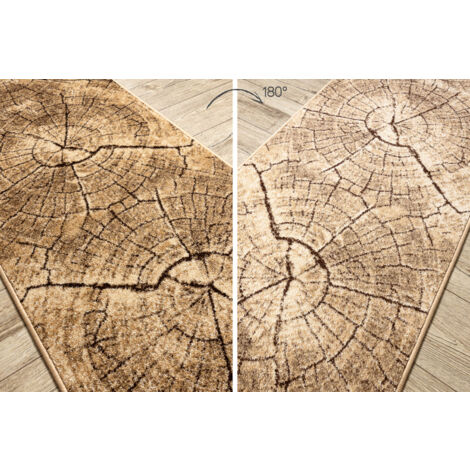 Runner KARMEL Tronko Tree wood nut 60 cm beige 60x890 cm