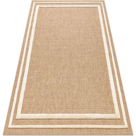 SPARK 0687A beige / cream carpet - Frame, sisal, structural beige ...