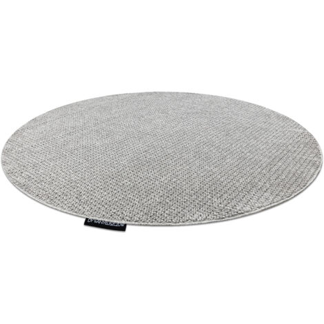 Carpet CASABLANCA LOOP circle light grey loop, soft grey round 150 cm