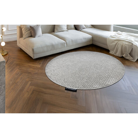 Carpet CASABLANCA LOOP circle light grey loop, soft grey round 150 cm