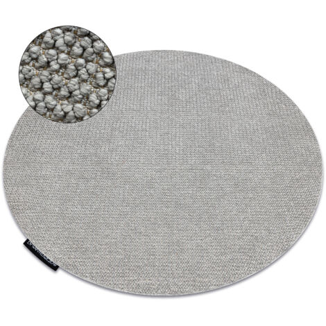 Carpet CASABLANCA LOOP circle light grey loop, soft grey round 80 cm