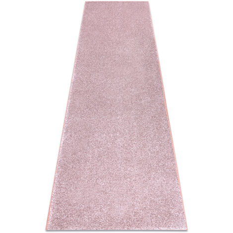 Runner SANTA FE blush pink 60 plain, flat, one colour pink 70x230 cm