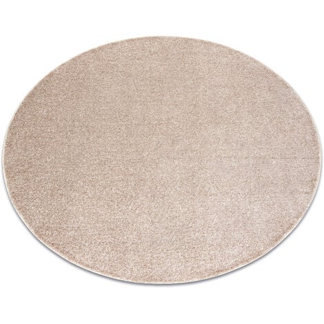 Carpet, round INDUS beige 34 plain, MELANGE beige round 200 cm