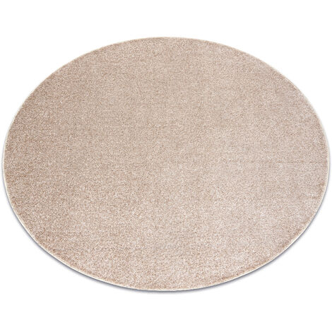 Carpet, round INDUS beige 34 plain, MELANGE beige round 133 cm
