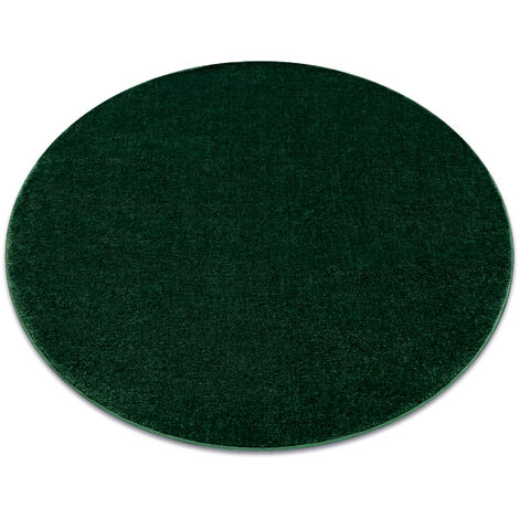 Carpet SOFTY circle plain, one colour forest green green round 150 cm