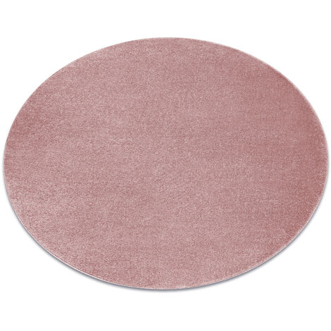 Carpet SOFTY circle plain, one colour pink pink round 150 cm