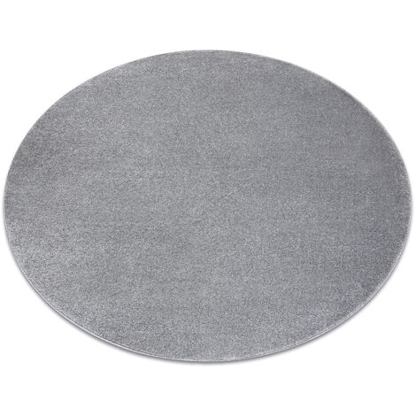 Carpet SOFTY circle plain, one colour grey grey round 200 cm