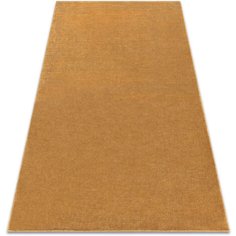 Carpet SOFTY plain, one colour gold yellow 280x370 cm