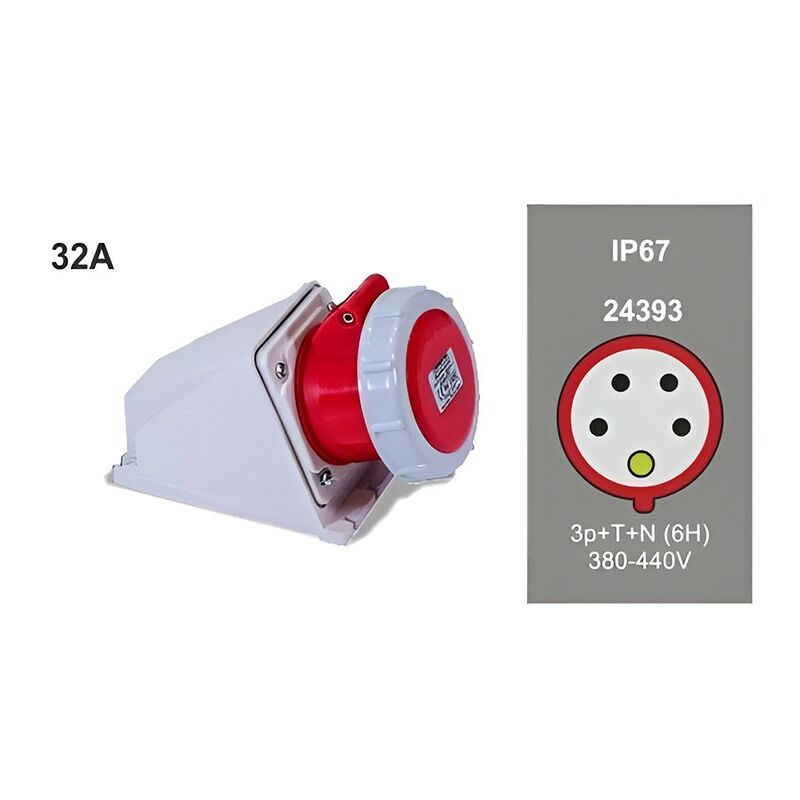 BASE IP67 3P+N+T 32A 400V IP67