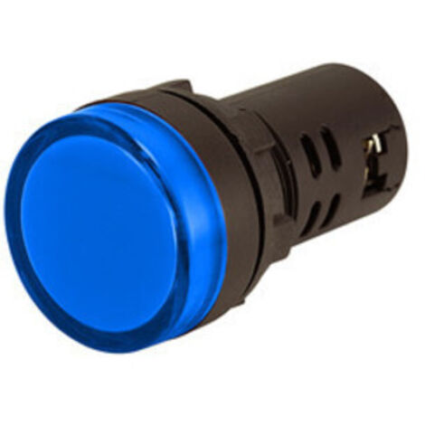 Piloto alto brillo LED multichip 230V azul