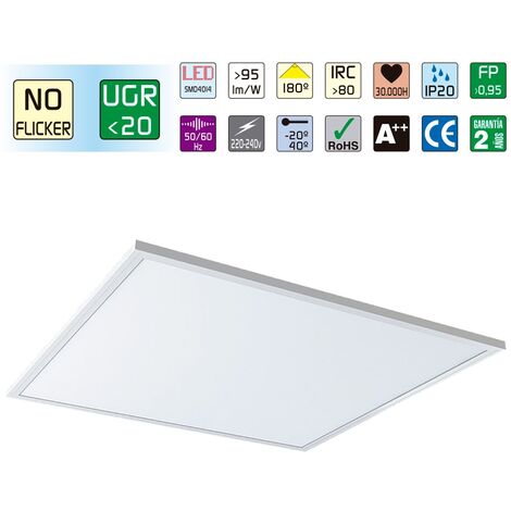 PANEL LED 595X595 40W BLANCO MASTER ANTI FLIKER