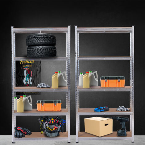 Pack 2 Metallregale Catter House Max Pro 90x40x180 cm mit 5 ...