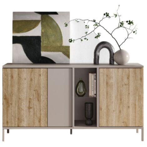 CALICOSY - Petit buffet 3 portes et 1 niche L160 cm - GENT
