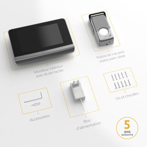 SOMFY 1871265 - Visiophone V500 Connect, Interphone connecté - Ecran ...