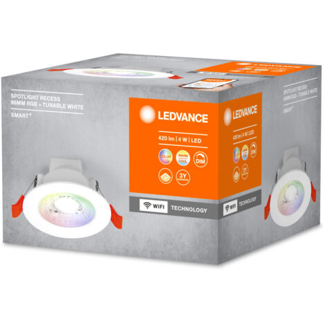 Downlight LED Ledvance "Smart" 4W 400Lm 3000...6500K 36º IP20 Regulable