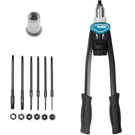 Rivettatrice a doppia leva FERVI per inserti filettati da M3 a M12