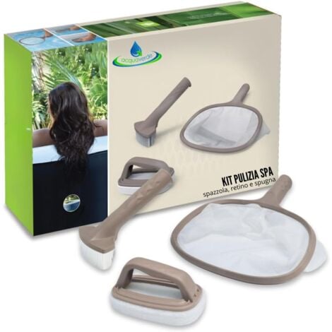 acquaverde Kit Pulizia Spa e Idromassaggio con Retino, Spazzola e ...