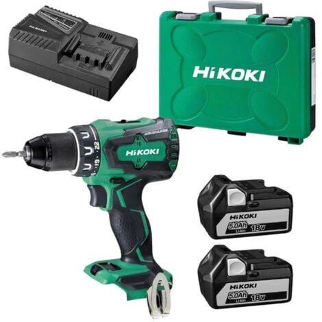 Perceuse à percussion 18V - HIKOKI - avec 2 batteries 18V 5.0Ah BSL1850MA + chargeur + coffret ...
