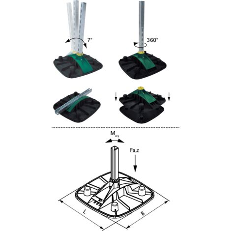 Pieds supports WALRAVEN BIS Yéti - Support vertical 480 x 480 + tapis ...