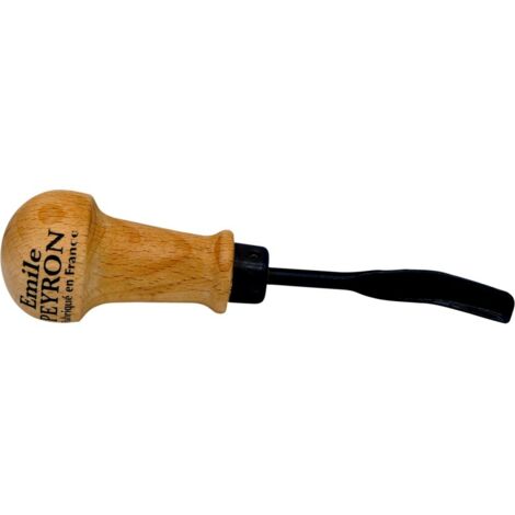 Gouge de sculpteur contre coudée 12 mm - Manche bois - EMILE PEYRON - 116B