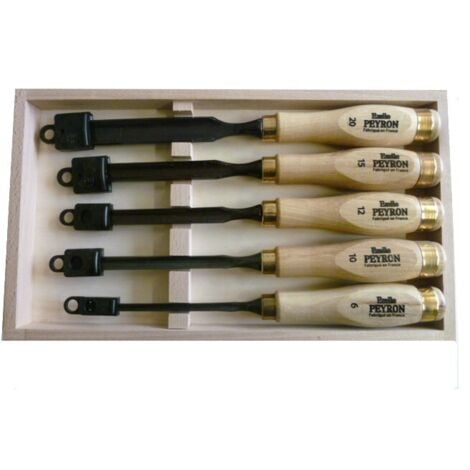 Coffret de 5 gouges de sculpteur - EMILE PEYRON - 1112