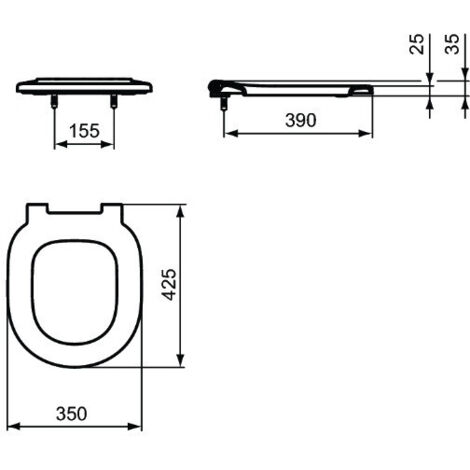 Abattant Matura FC simple assise blanc PORCHER / IDEAL STANDARD - E822601