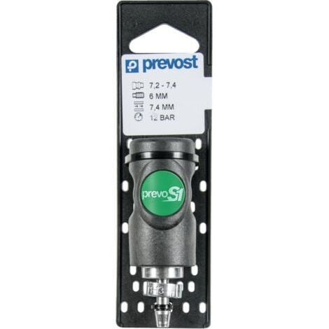 Raccord rapide sécurité euro PREVOST - 8 mm - Flexible Ø 9-10 mm - ESI 071810CP