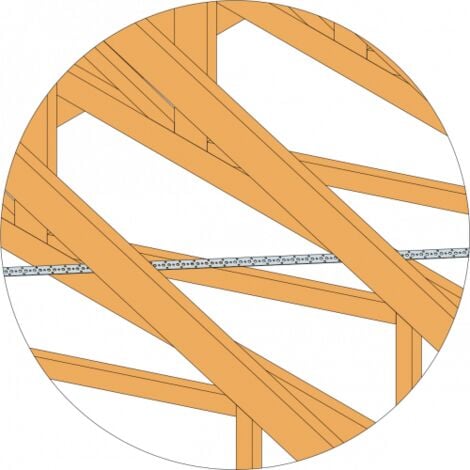 Feuillard perforé acier SIMPSON - 20mmx10Mxép.09mm - FB20