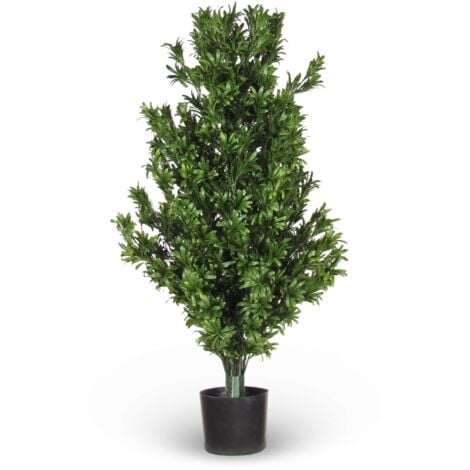 Buddhist Podocarpus Artificiale • Verde • Tronco PVC • UVR • H cm 112