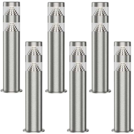 Juego de 6 terminales LED NORA 9W para jardín 4000K Alt.40cm