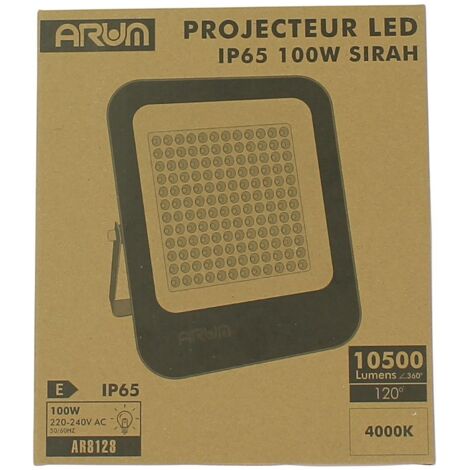 10 Focos LED 100W IP65 SIRAH exterior blanco natural 4000K