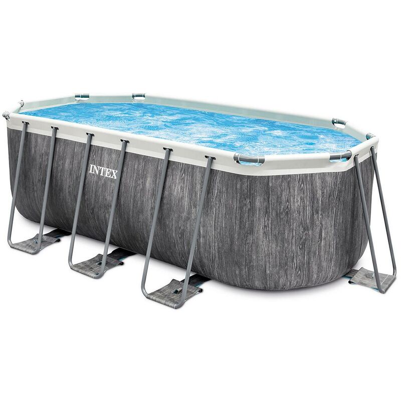 Piscina tubular Baltik Gris - 400 x 200 x 122 cm - Intex