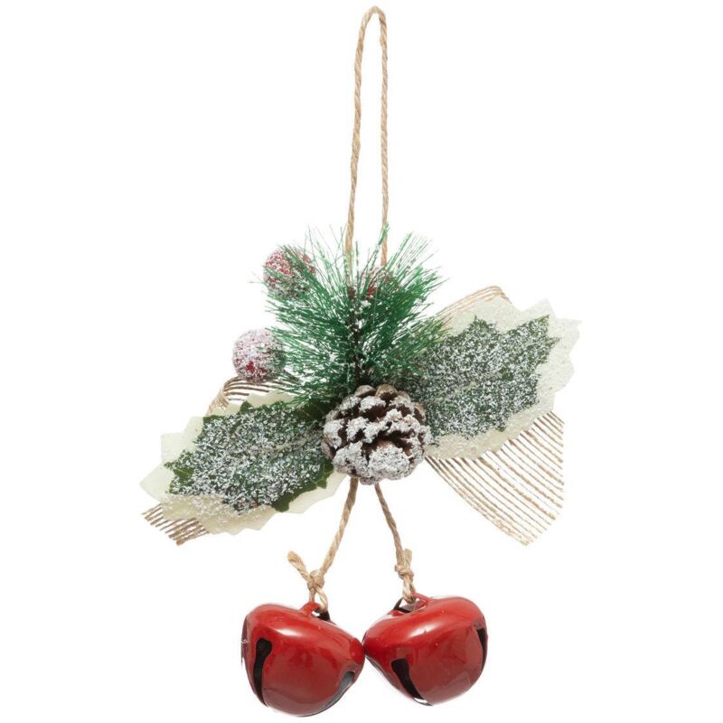 SDN CAMPANAS DE ACEBO DE METAL 15 CM - Feeric lights & christmas