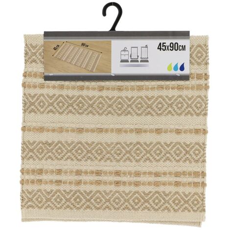 Alfombra goa algodón yute otras fibras 45x90 cm - beige natural - Tendance