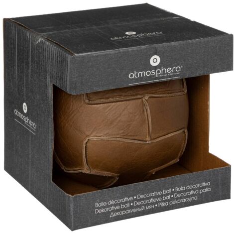 Bola Loft - marrón - cuero D21 cm - Atmosphera créateur d'intérieur