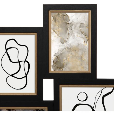 Marco collage Subli - 8 fotos - madera y cristal - negro - Atmosphera ...
