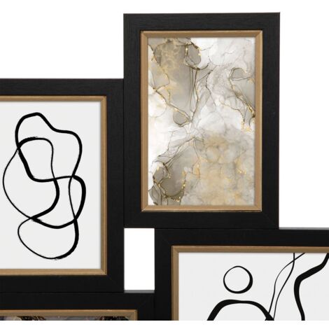 Marco collage Subli - 8 fotos - madera y cristal - negro - Atmosphera ...