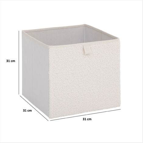 Aufbewahrungsbox mix n modul bouclette weiß 31x31cm - 5five