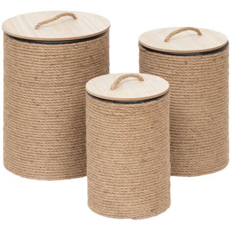 Truhe Bill beige D36 x H49,5cm - Atmosphera créateur d'intérieur