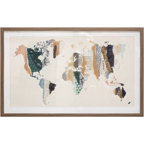 Rahmen Monde unter Glas 80x50 cm - Atmosphera créateur d'intérieur