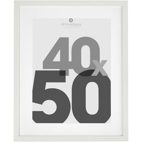 Fotorahmen Eva - Holz und Glas - weiß - 40x50 cm - Atmosphera