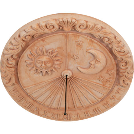 Terracotta wall sundial Solar sundial to hang Made in Italy handmade ...