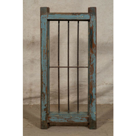 Rustic wooden window Small old solid wood and iron window with indoor ...
