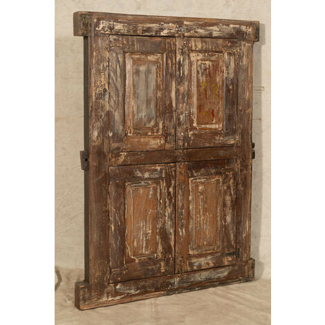 Solid wood and iron window with frame Window with grate Medieval ...