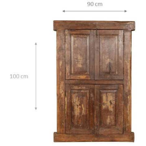 Solid wood and iron window with frame Window with grate Medieval ...