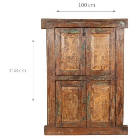 Solid wood and iron window with frame Window with grate Medieval ...