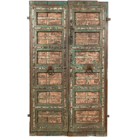 Ancient door in wood and iron Medieval nailed solid wood door Vintage ...