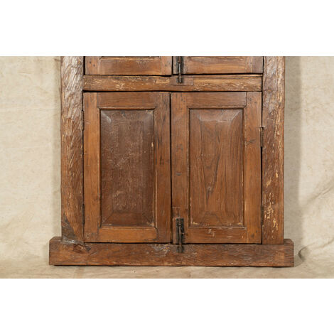 Solid wood and iron window with frame Window with grate Medieval ...